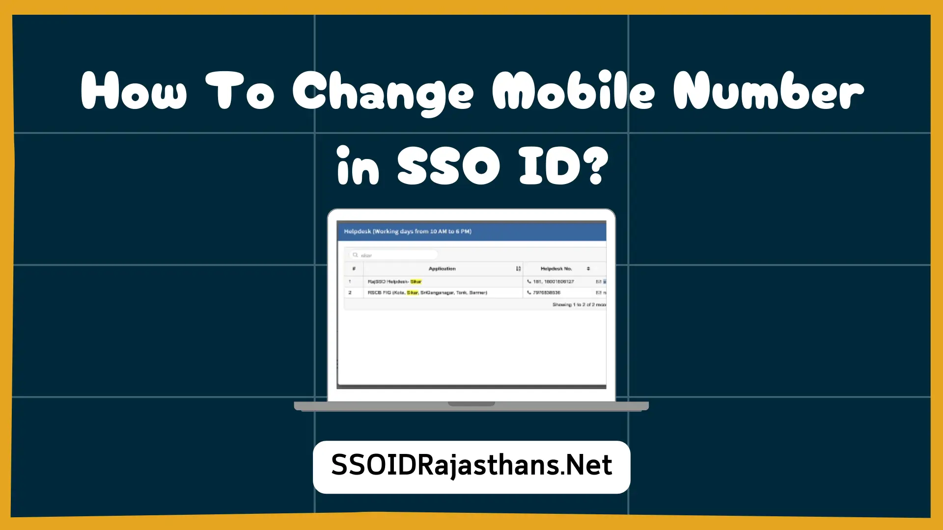 How To Change Mobile Number in SSO ID? - SSO ID Rajasthan